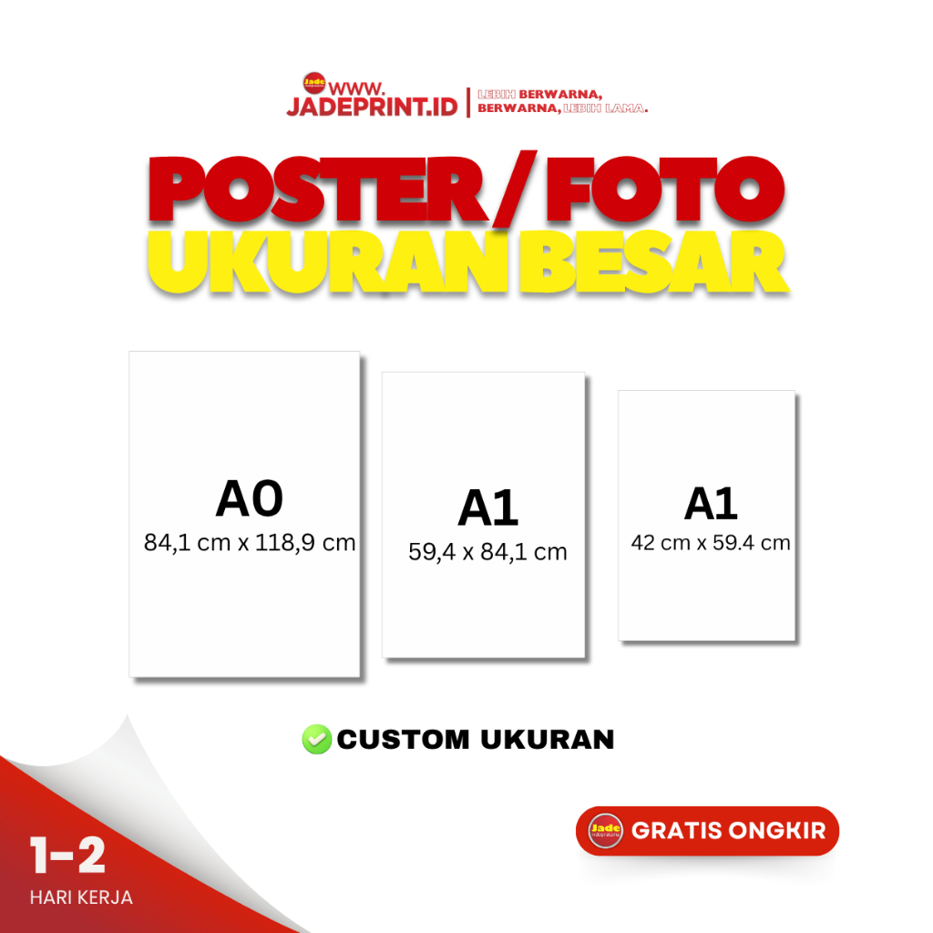 Jual [LUSTER PAPER / ALBATROS / RITRAMA] CETAK CUSTOM MURAH UKURAN ...