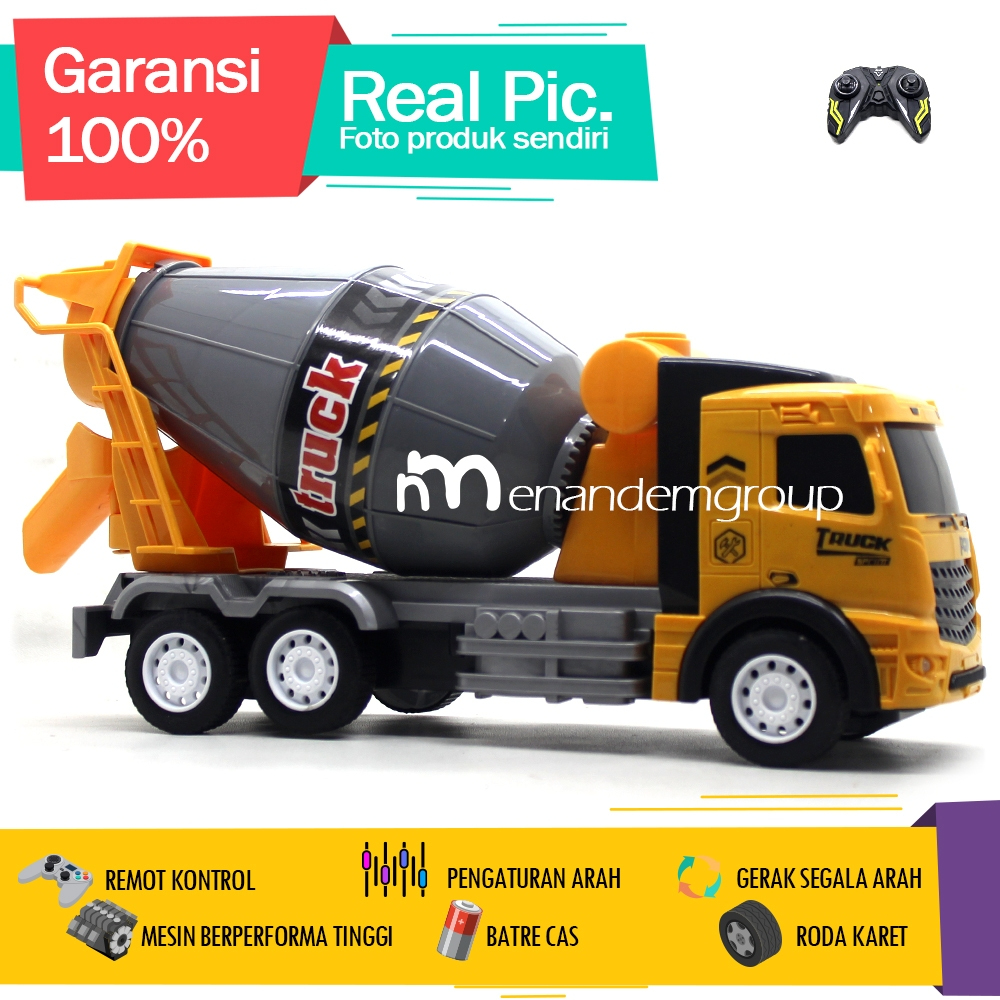 Jual Mainan Mobil Remot Kontrol RC Truk Molen Semen Dumper Mixer Alat ...