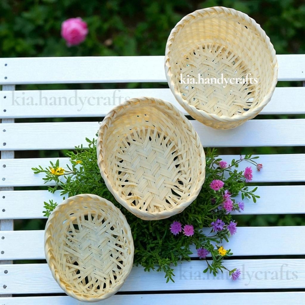 Jual Anyaman Bambu Bentuk Bulat Oval Lonjong Untuk Acara Ulang Tahun ...