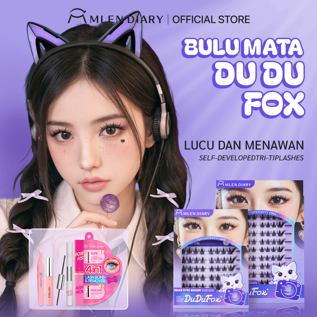 Jual MLEN DIARY Bulu Mata DuDu Fox Mata Yang Memukau Trltip Lashes Buat ...