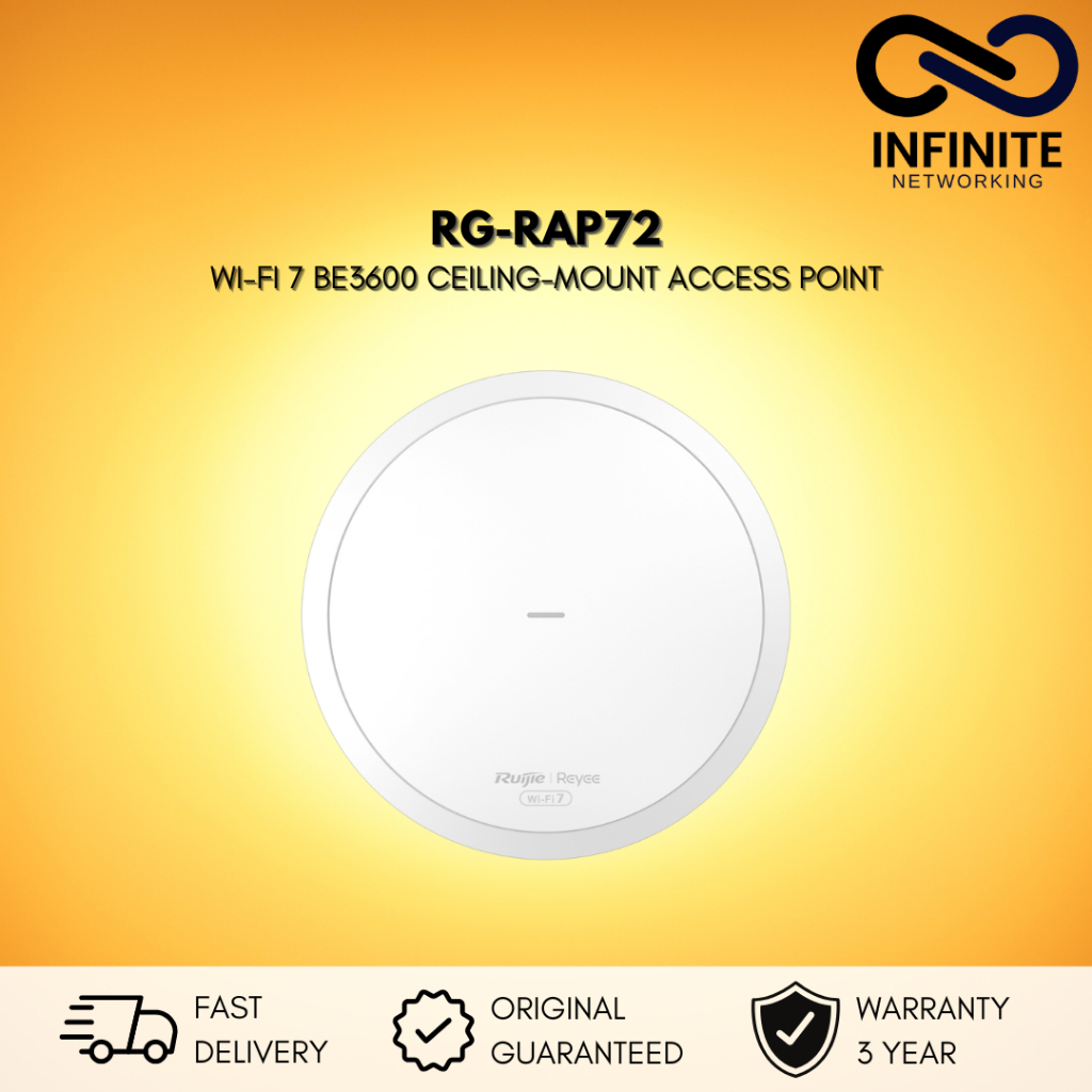 Jual Ruijie Reyee RG-RAP72 Access Point Langit-Langit Wi-Fi 7 BE3600 ...