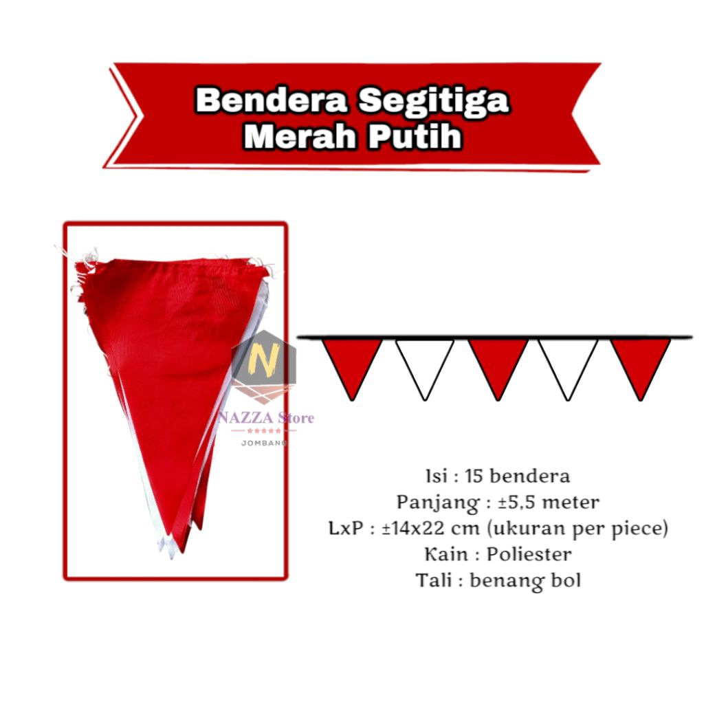 Jual Bendera Segitiga Merah Putih Kain Umbul Umbul | Shopee Indonesia