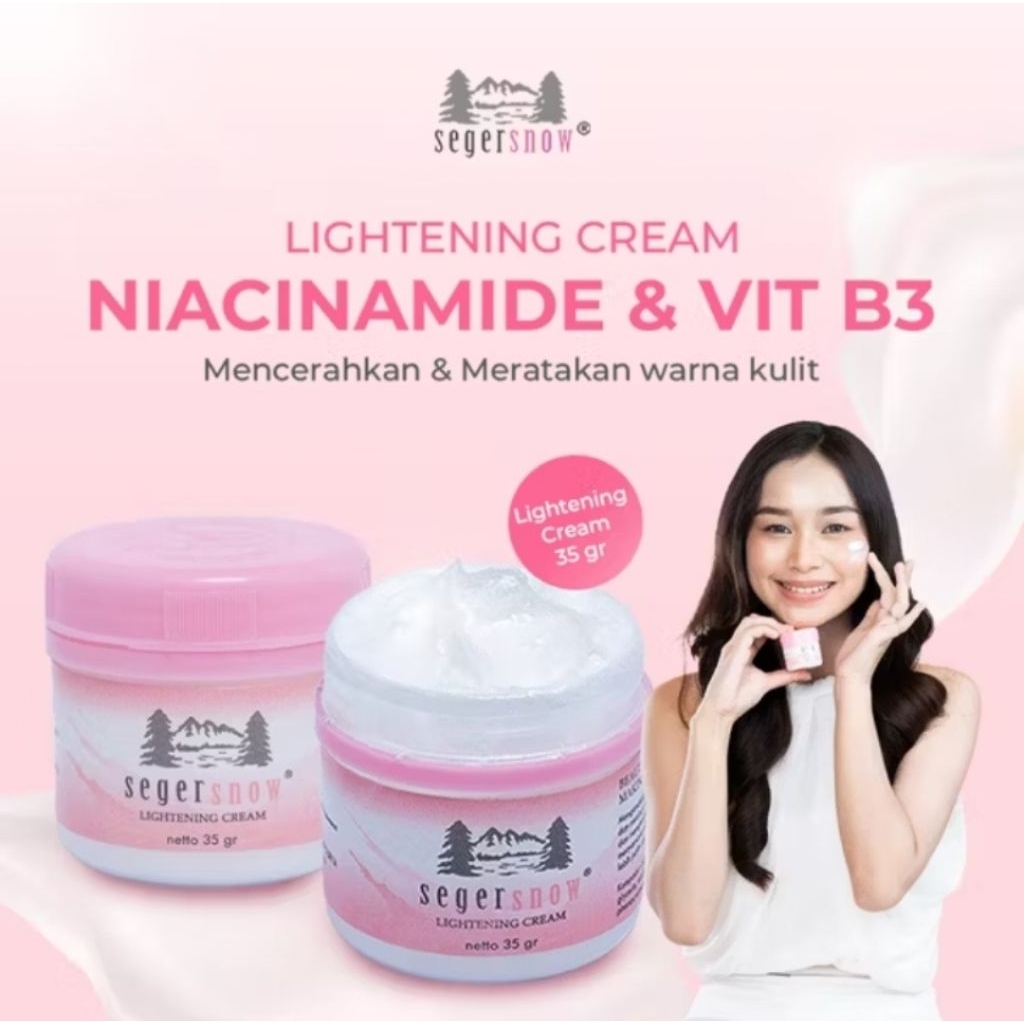 Jual Seger Snow Lightening Cream Pink 35gr | Shopee Indonesia