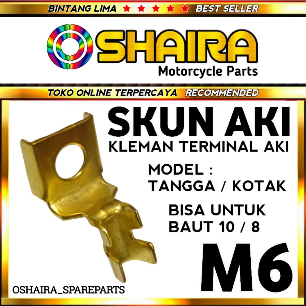 Jual SKUN AKI M6 BAUT 10/8 - SKUN AKI TANGGA M6 / KLEMAN TERMINAL AKI ...