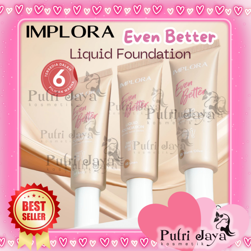 Jual IMPLORA Even Better Liquid Foundation 25gr | Shopee Indonesia