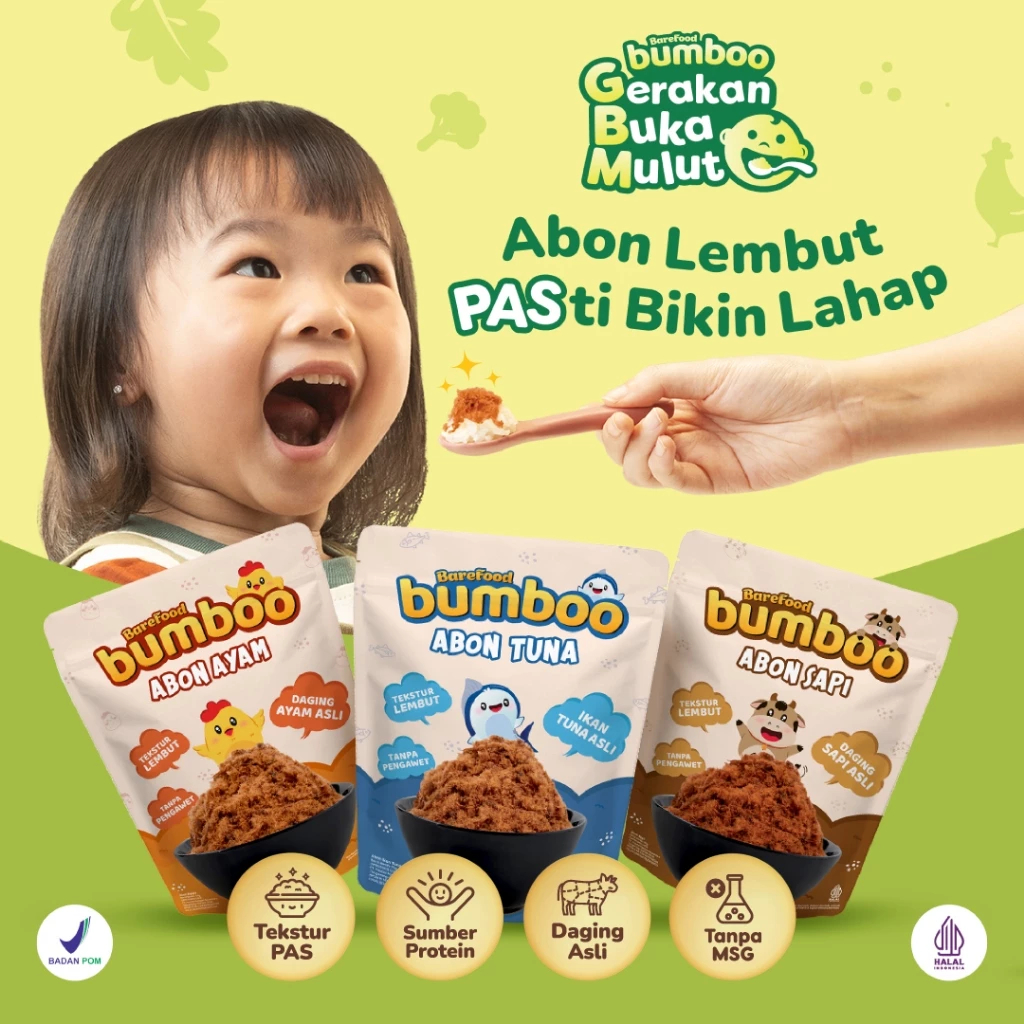 Jual BUMBOO Abon Anak MPASI / Abon Sapi dan Ayam NON MSG / Haphap Rice ...