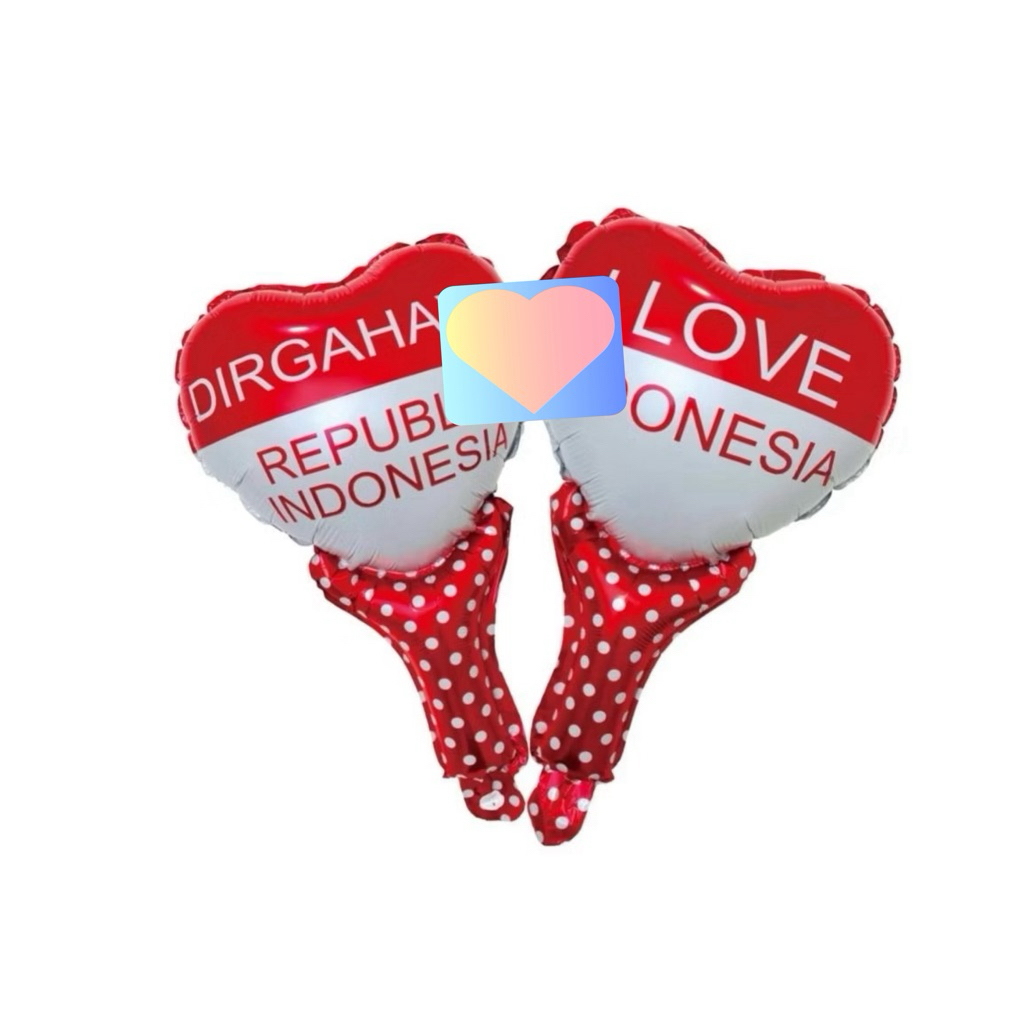 Jual Balon foil pentungan dirgahayu / 17 agustus merah putih Metalik ...