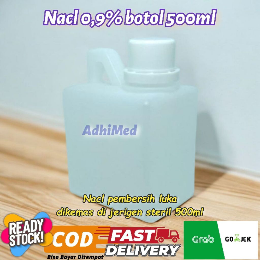 Jual nacl 0,9% botol 500ml / cairan pembersih luka nacl 500ml | Shopee ...