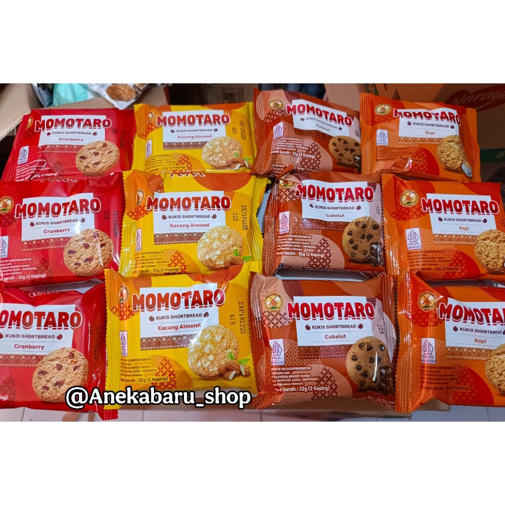 Jual ( 1 DUS / 60 PCS ) Momotaro Kukis Shortbread 32g Varian Terbaru ...