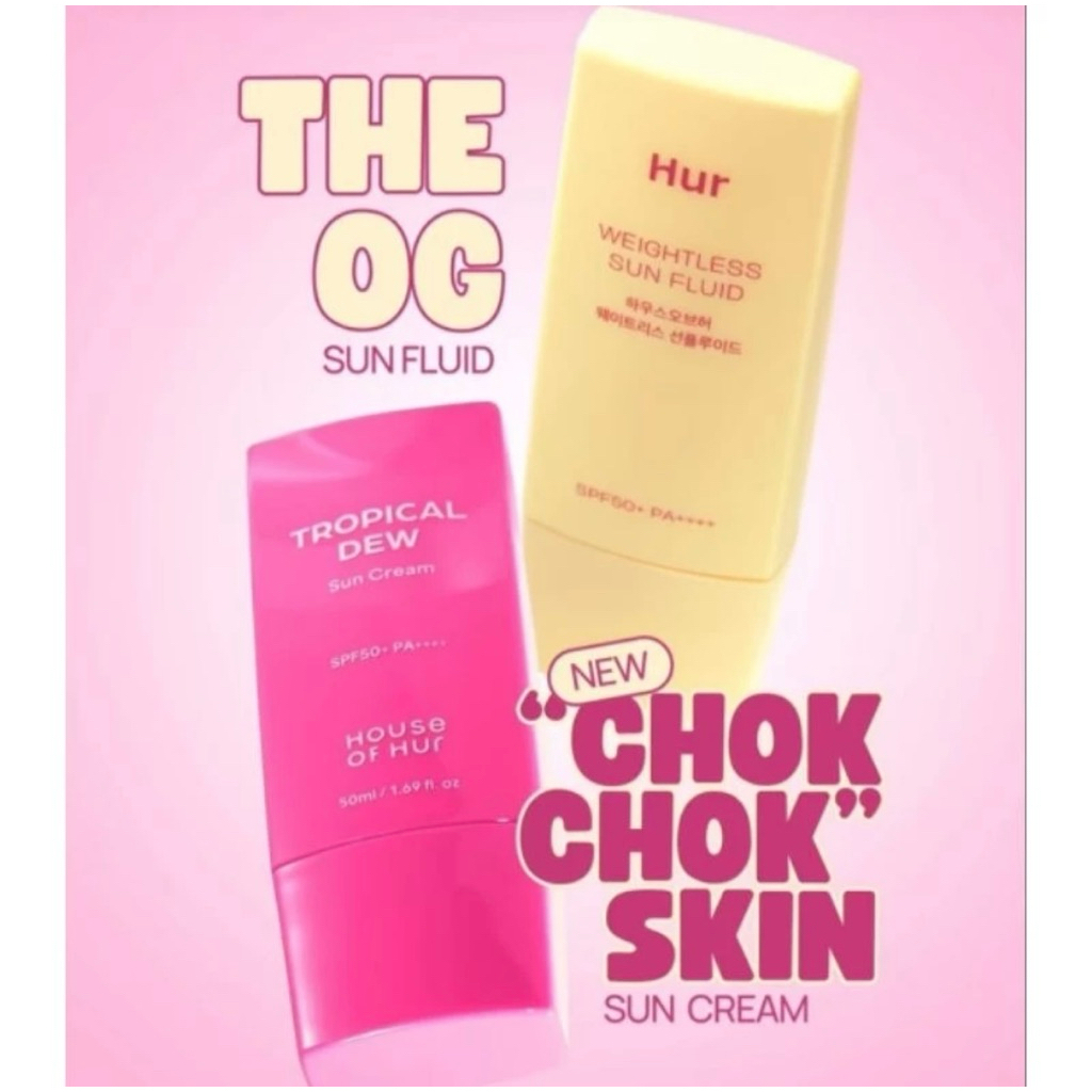 Jual HUR House Of Hur Weightless Sun Fluid | Tropical Dew Sun Cream ...