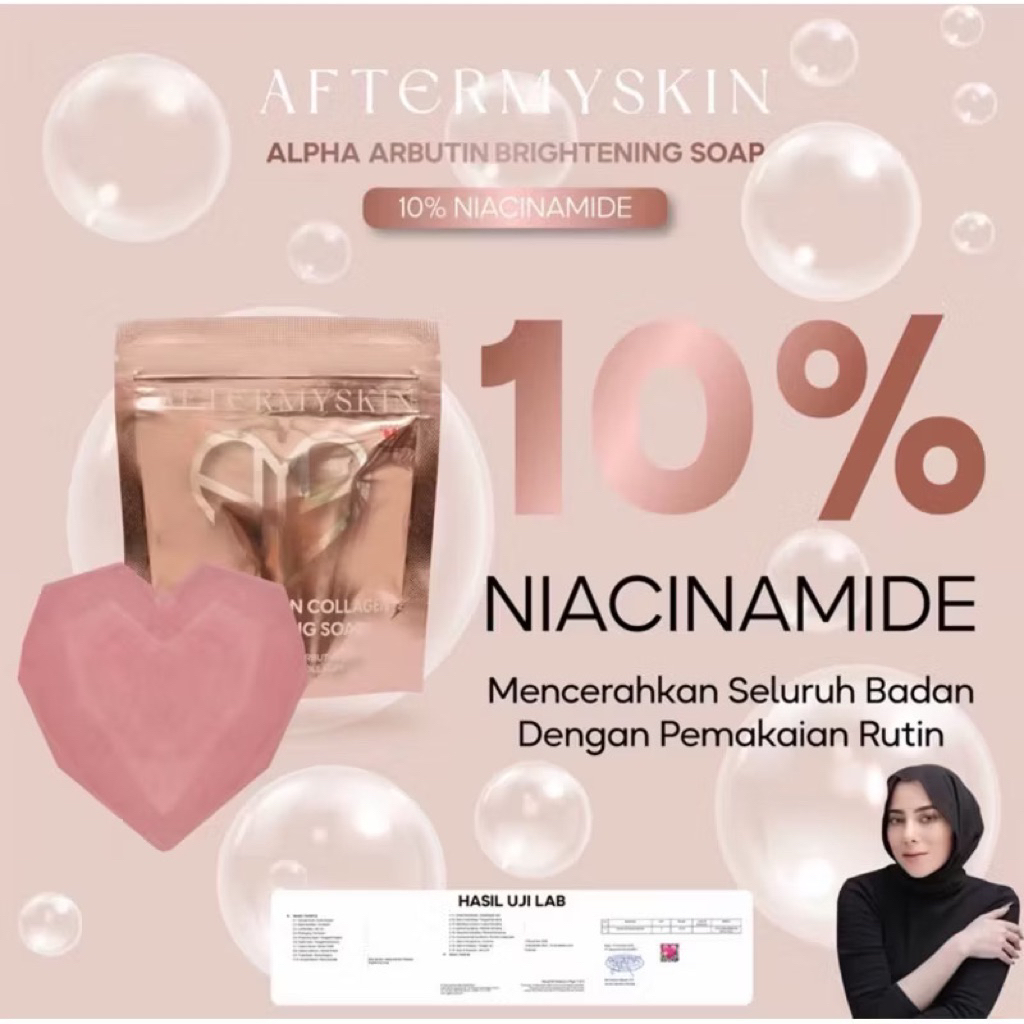 Jual Aftermyskin Sabun Love Alpha Arbutin & Niacinamide 10% collagen ...