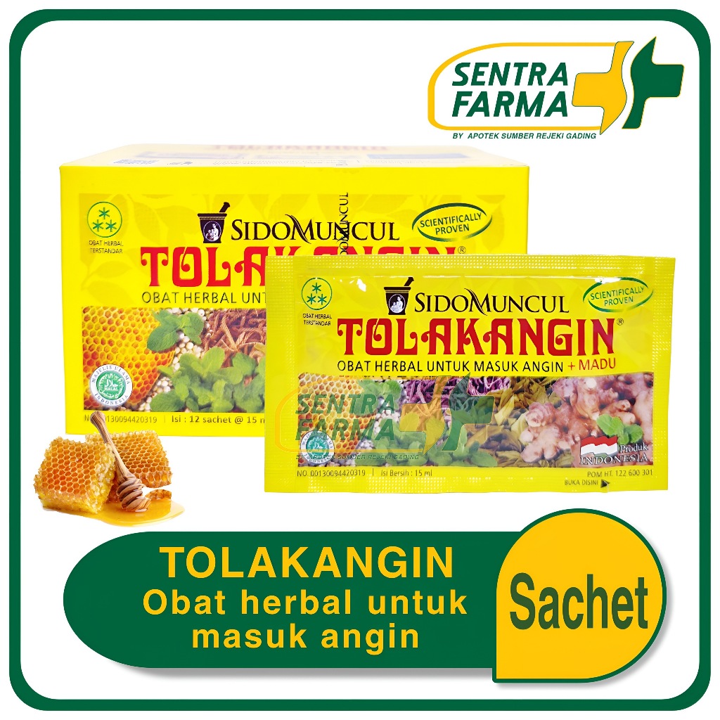Jual Tolak Angin Cair + Madu untuk Masuk Angin 15 ml Sachet | Shopee ...