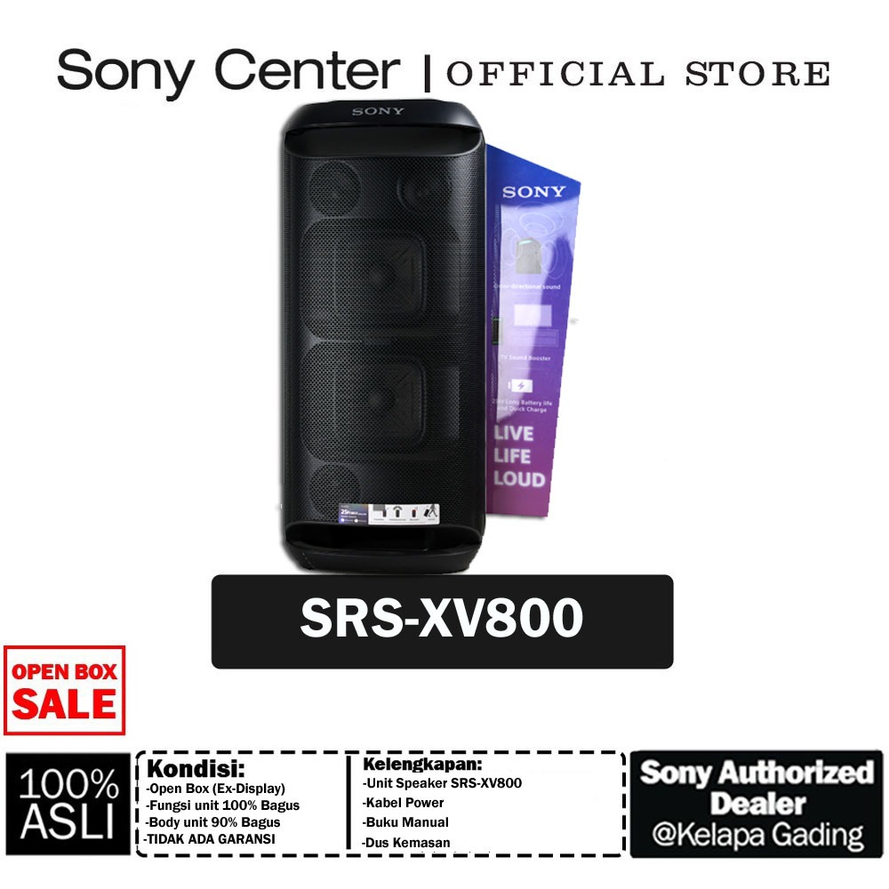 Jual SONY SRS-XV800 / SRSXV800 Speaker Pesta Nirkabel / SS XV800 X ...