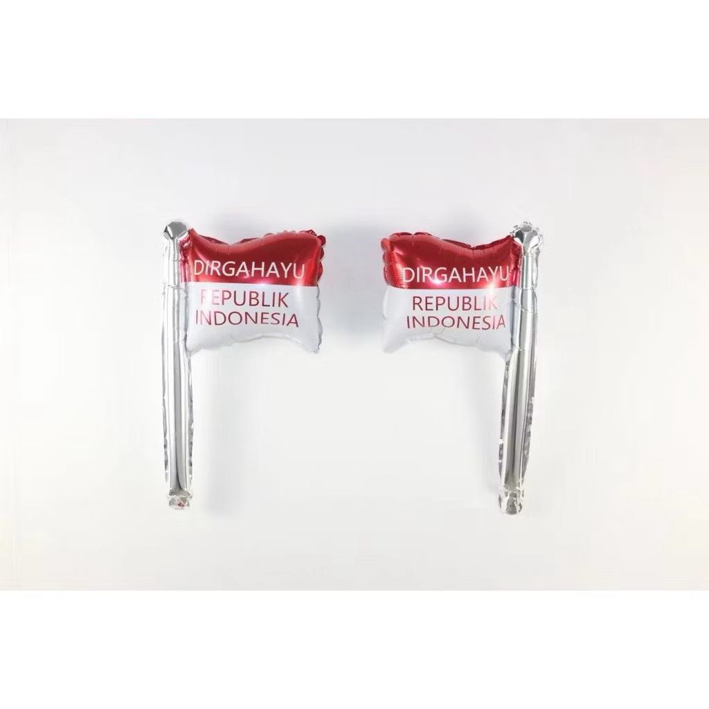 Jual Balon foil Stick bendera merah putih / DIRGAHAYU RI 17 agustus ...
