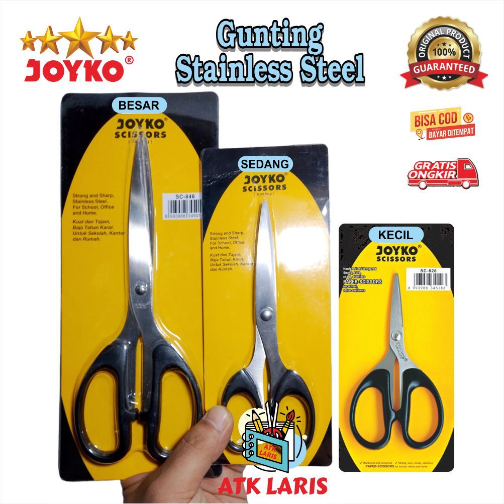 Jual Gunting Joyko Kecil SC 828 / Gunting Sedang SC 838 / Gunting Besar ...
