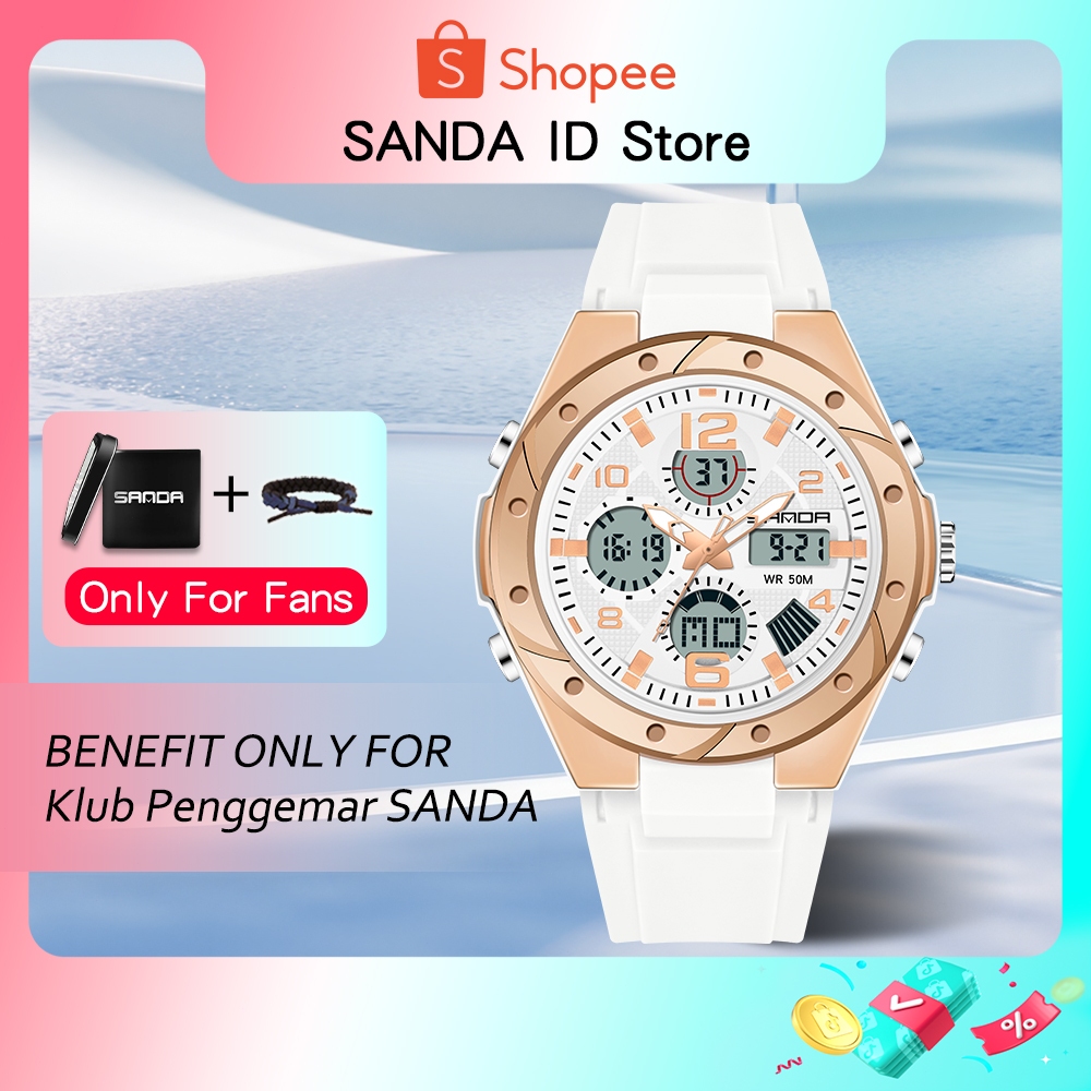 Jual SANDA 6062-2 Jam Tangan Wanita Sporty Cerah dan Berwarna-warni ...