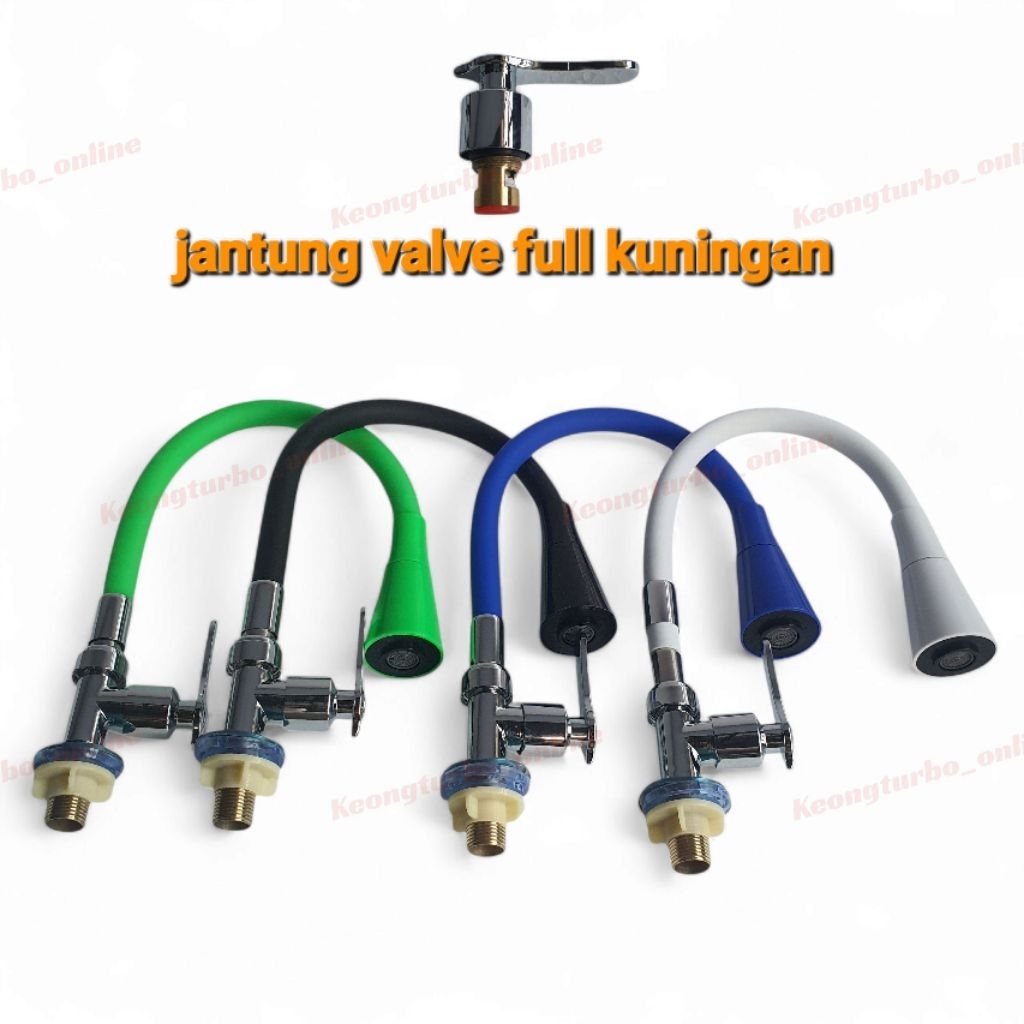 Jual kran angsa flexible terompet cuci piring tanam keran sink meja dua ...