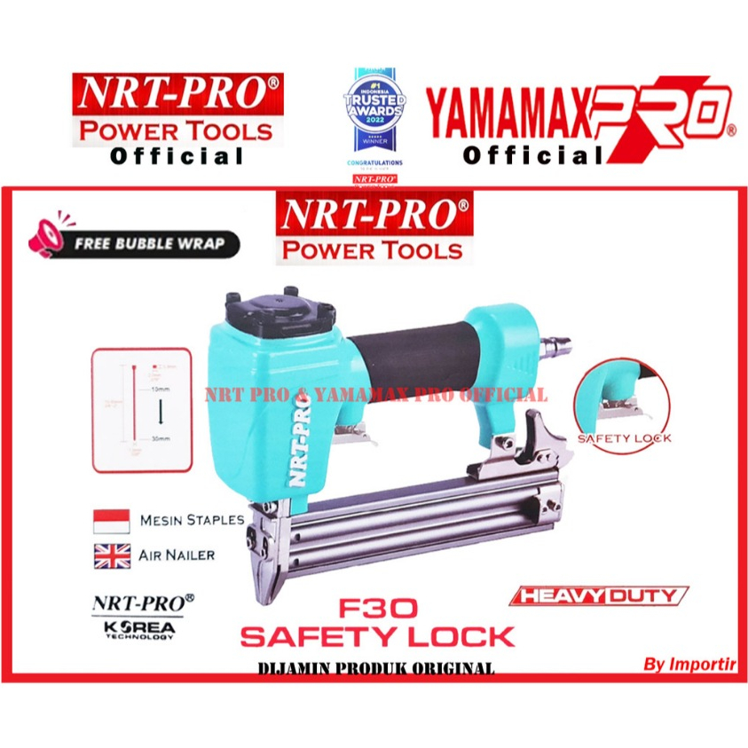 Jual NRT PRO F 30 HD Air Nail Gun Nailer Alat Paku Tembak Lurus Staples Stapler Angin Mesin F30 ...