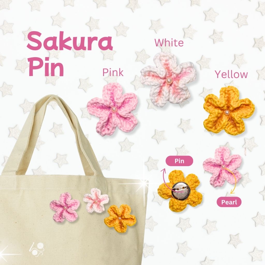 Jual Sakura Pin Crochet byLaRasss | Shopee Indonesia