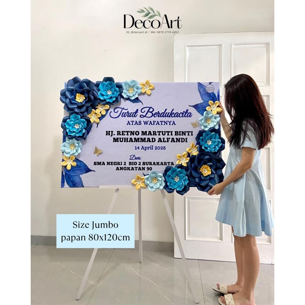 Jual DECO ART - Papan Bunga Kertas Custom Ucapan Selamat Wedding ...
