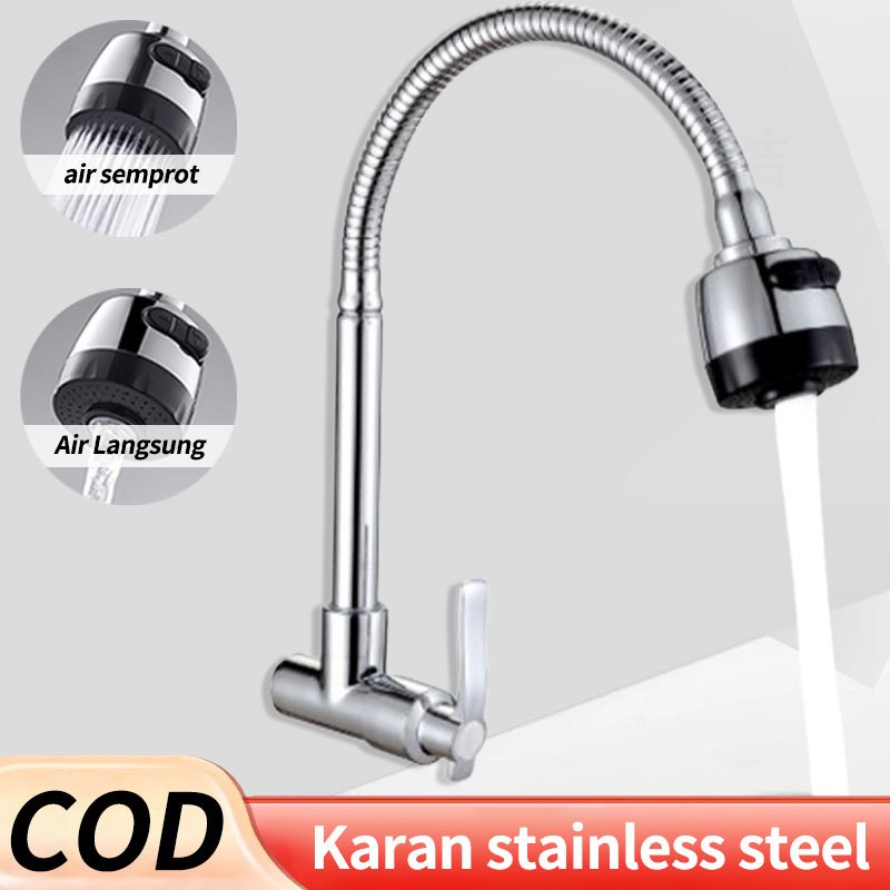 Jual Kran Air Angsa Fleksibel 2 Mode Kran Angsa Piring Minimalis ...