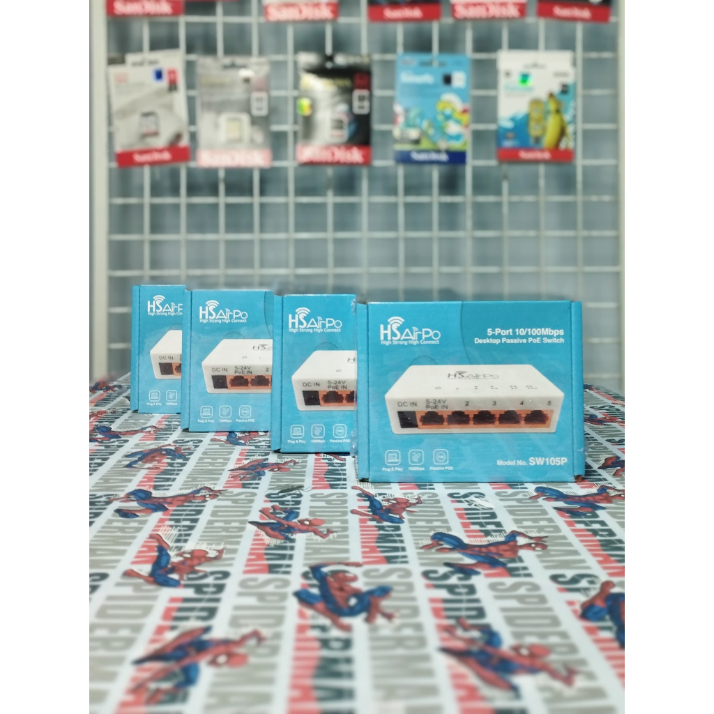 Jual HSAIRPO SW105P 5port 10 100Mbps ETHERNET SWITCH HS AIRPO | Shopee ...