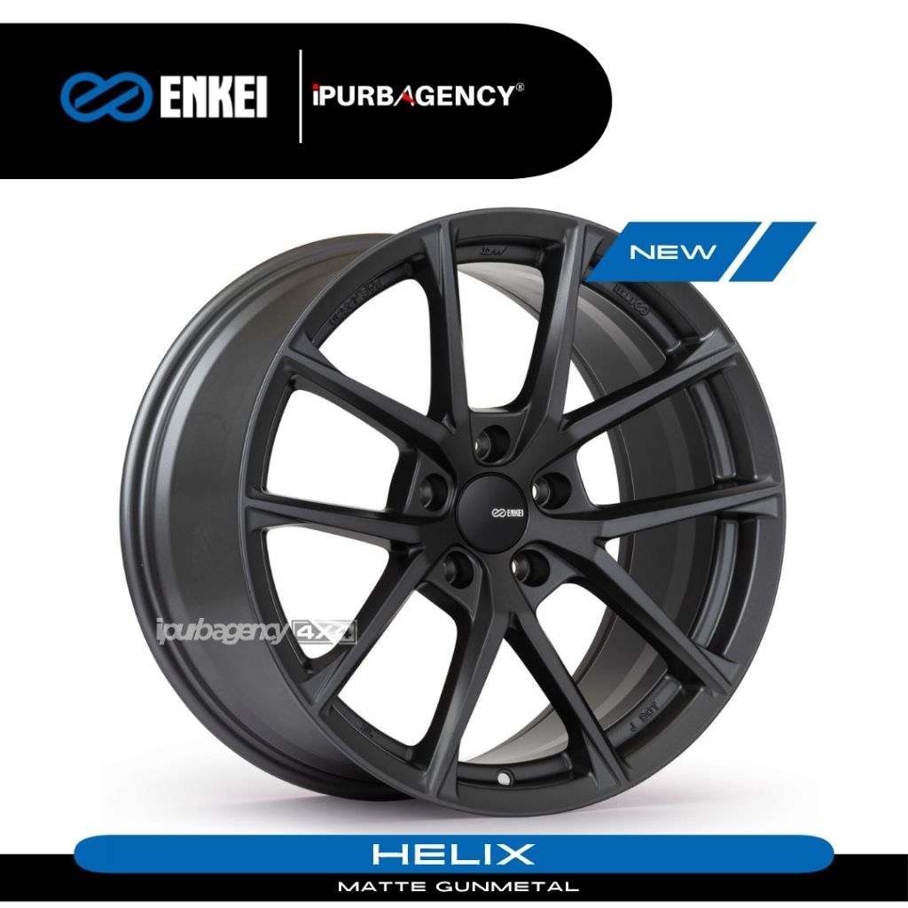 Jual Velg - Enkei Helix (R19x8.5/5x120/+40) Matte Gunmetal for Denza D9 ...