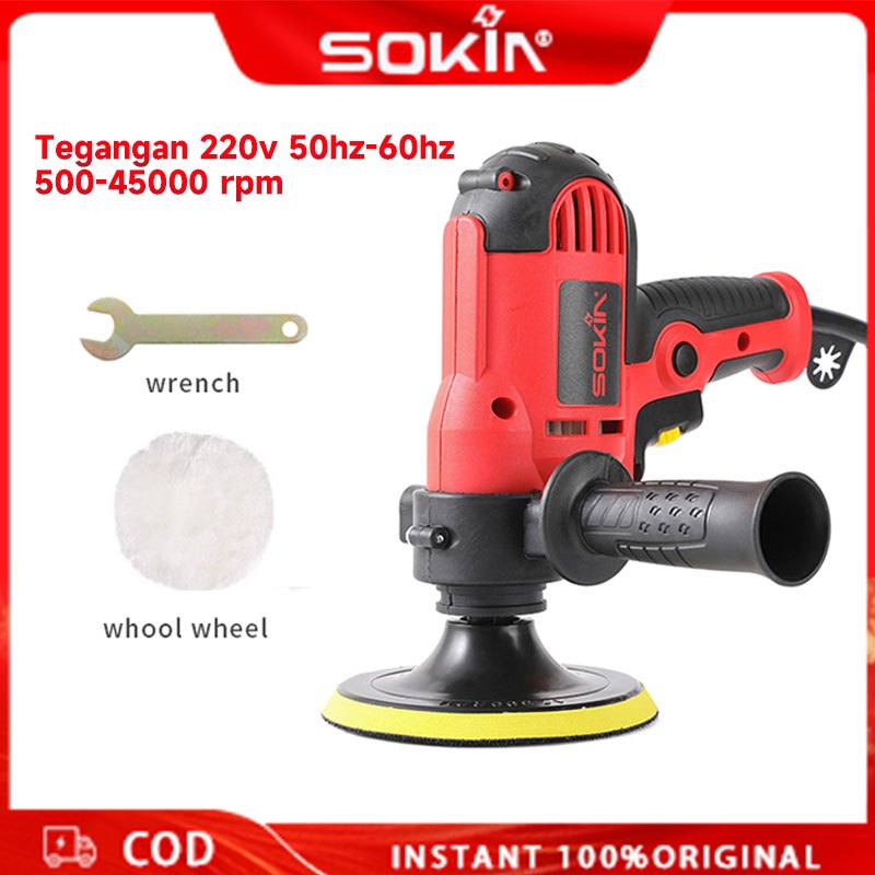 Jual SOKIN Tools Mesin Poles 600W Mesin Poles Mobil Motor Polisher ...