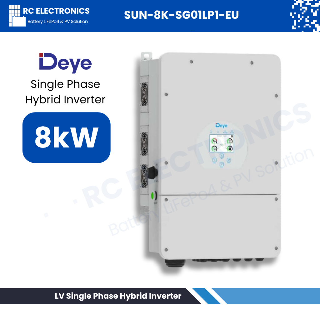 Jual Deye Hybrid Inverter On Off Grid 8KW Single Phase | SUN-8K-SG01LP1-EU | Shopee Indonesia