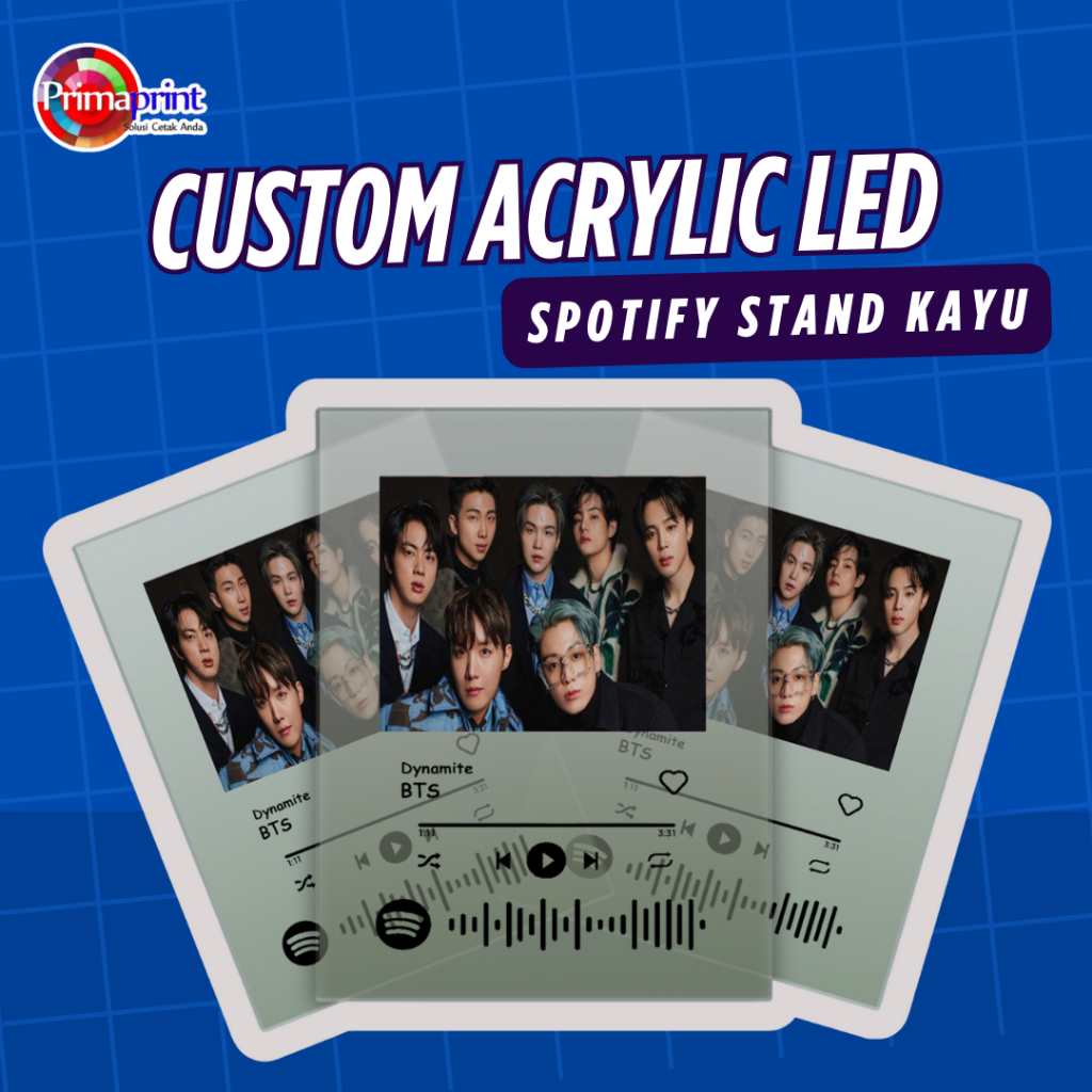 Jual Akrilik LED Custom Spotify Stand Kayu | Standing Acrylic Gift Kado ...