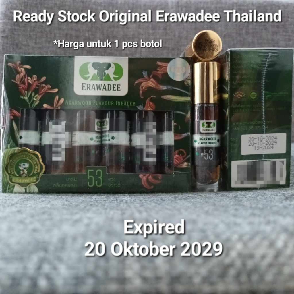 Jual Erawadee No 53 Inhalasi Alami Ya Dom dengan minyak agar Original ...