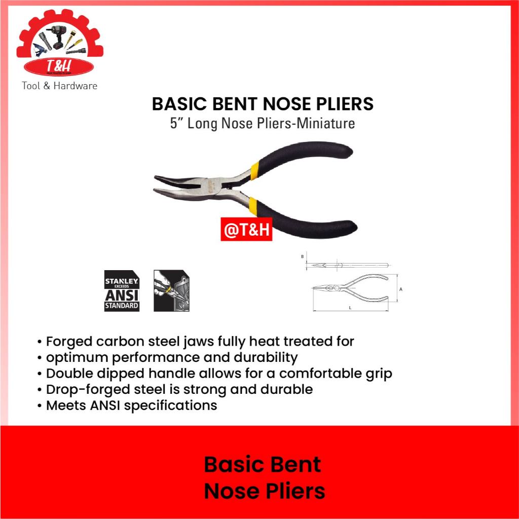 Jual Stanley Basic Bent Nose Pliers Miniature 5" / Clamping Tools ...