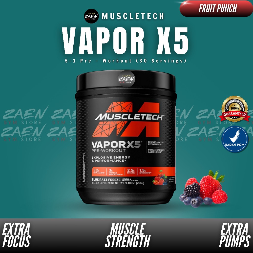 Jual MUSCLETECH VAPOR X5 30 SERVINGS PRE-WORKOUT | Shopee Indonesia