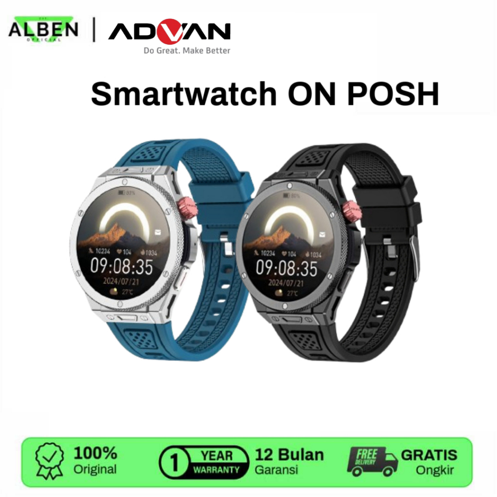 Jual ADVAN Smartwatch On Posh | Amoled 1.43" | GPS Smart | Chat GPT Ai ...