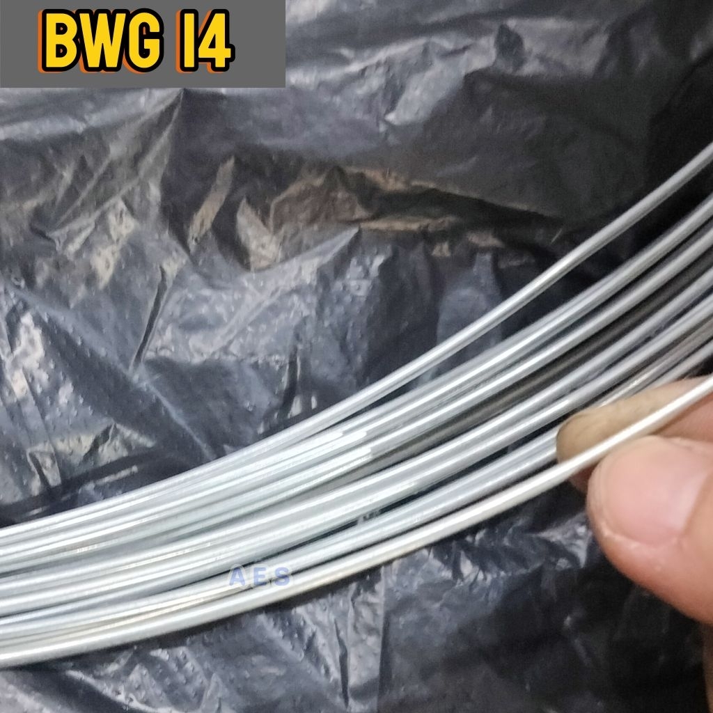 Jual Kawat Seng BWG 14 (2,1mm) +/- 22 meter kawat jemuran Perkilogram | Shopee Indonesia