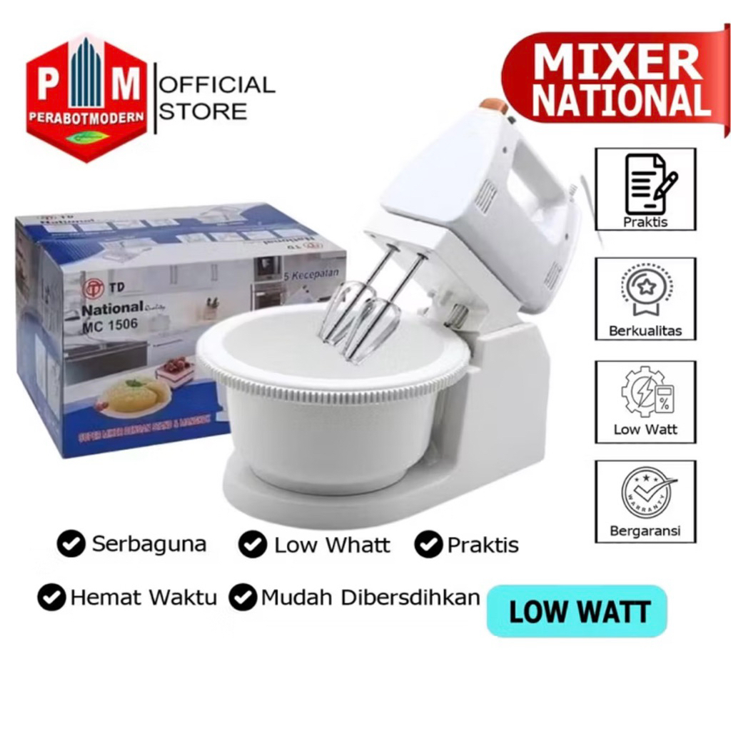 Jual Stand Mixer Com TD TWINDOG National MC-1506 Pengaduk Adonan Mixer ...