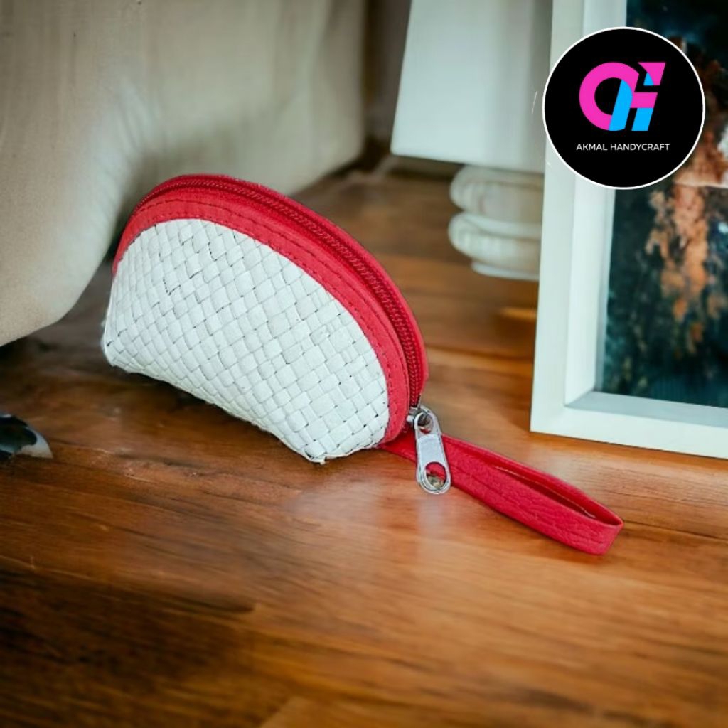 Jual Akmal Handycraft Dompet Uang Koin Anyaman Pandan Warna Merah ...