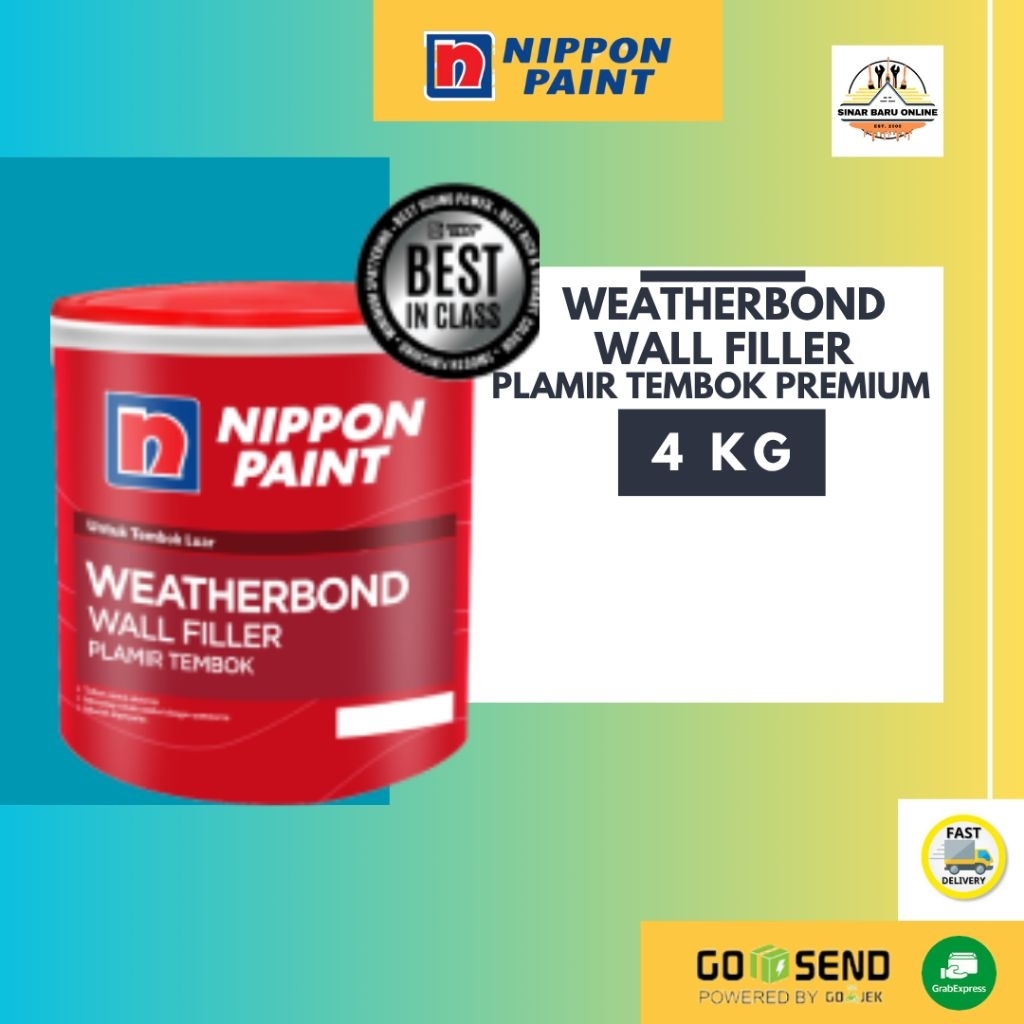 Jual Plamir Tembok Weatherbond Wall Filler Putih 4 Kg | Shopee Indonesia