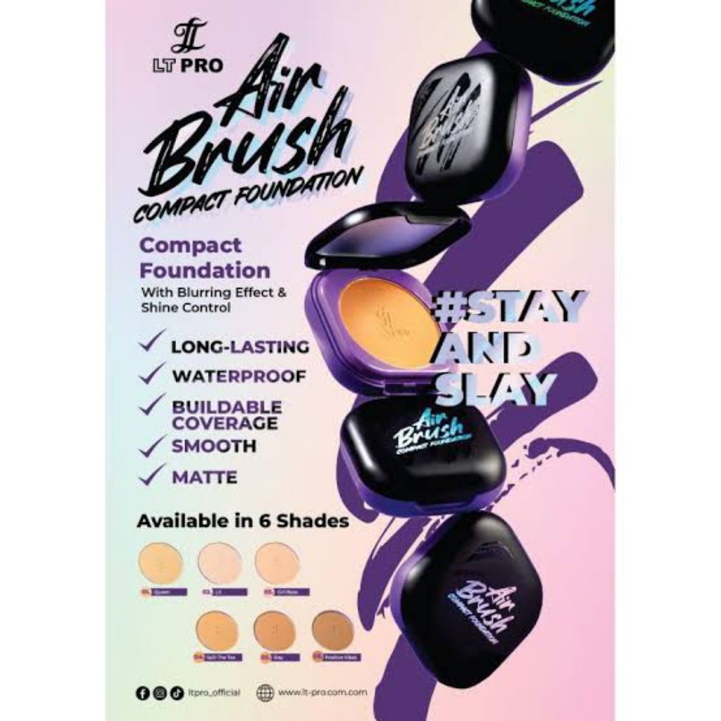 Jual LT PRO AIR BRUSH COMPACT FOUNDATION 6 SHADE | BEDAK PADAT LTPRO ...