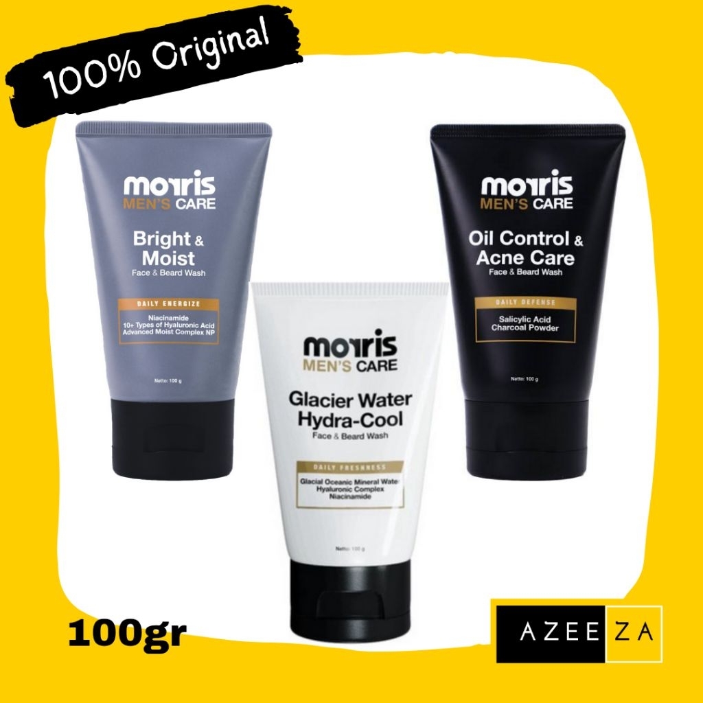 Jual MORRIS Men's Care Facial Wash 100gr Face Wash 100 gram | Shopee ...