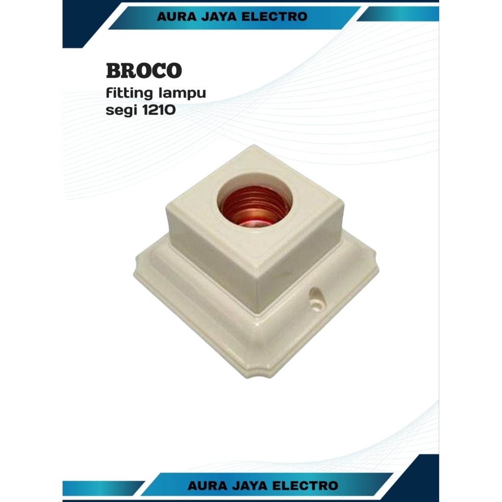 Jual broco fitting lampu segi broco fitting lampu plafon 1210 | Shopee ...