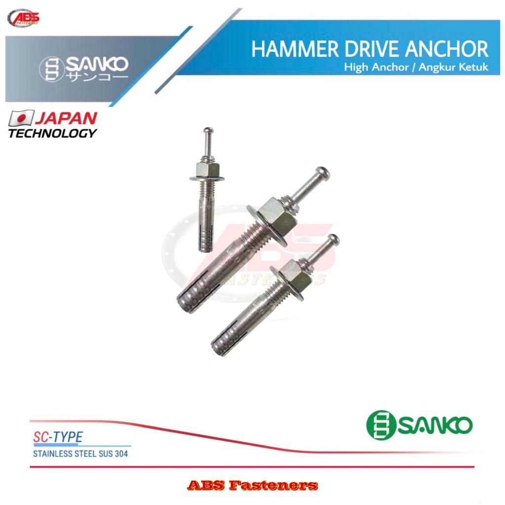 Jual High Anchor SS304 M10 x 50 – 1.5 SANKO Hit Anchor/Dynabolt Angkur ...