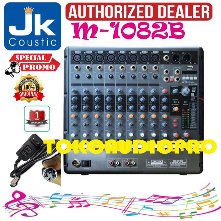 Jual Mixer JK Coustic M1082B Mixer Audio Dengan Efek Dan Bluetooth M ...