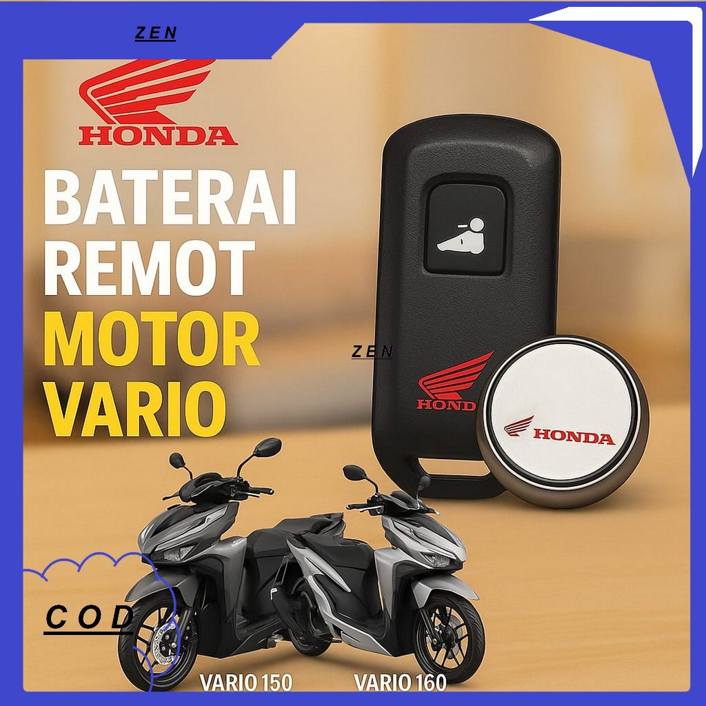 Jual Baterai Remote MOTOR HONDA VARIO 150 160 ORIGINAL Battery Remote ...