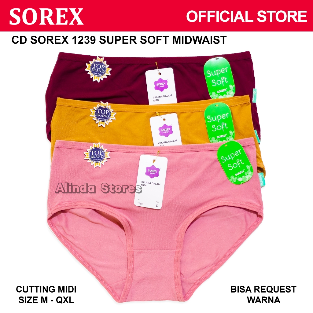 Jual 6 Pcs CD Sorex Wanita Jumbo 1239 Super Soft Cutting Midi Anti Nyeplak Original | Shopee ...