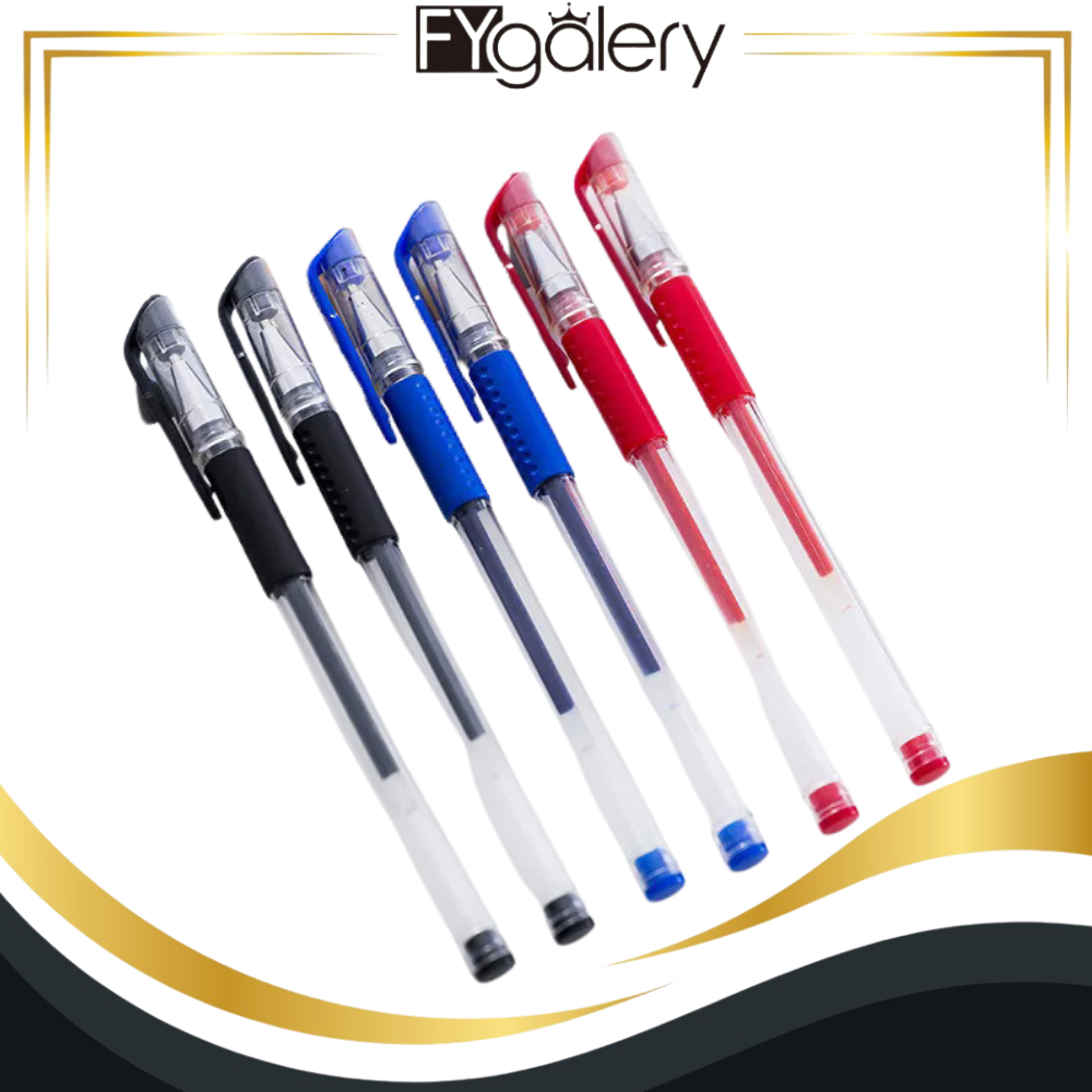 Jual FYgalery Pulpen Gel Ink Pen Bullet Tip 0.5mm Pena Alat Tulis Hitam ...