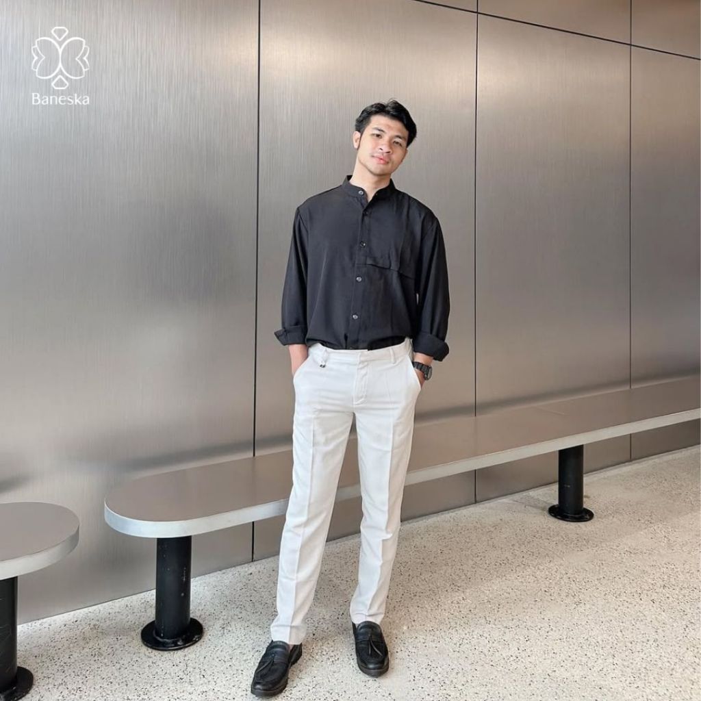 Jual [COUPLE SERIES] Dailywear Baneska Kemeja Pria Malik Series | Kemeja Pria Premium | Atasan ...