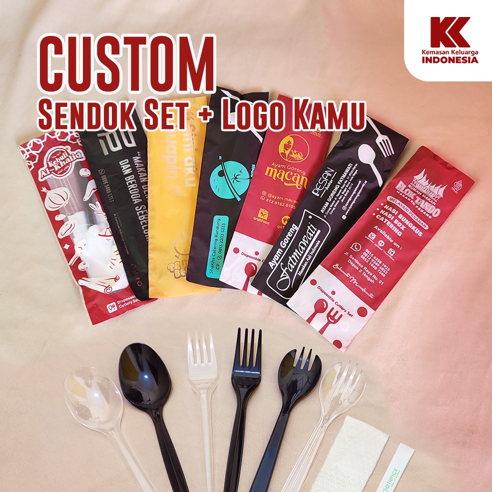 Jual CUSTOM SENDOK 2IN1 SET / CUSTOM PLASTIK SENDOK 2IN1 SET / CUSTOM ...
