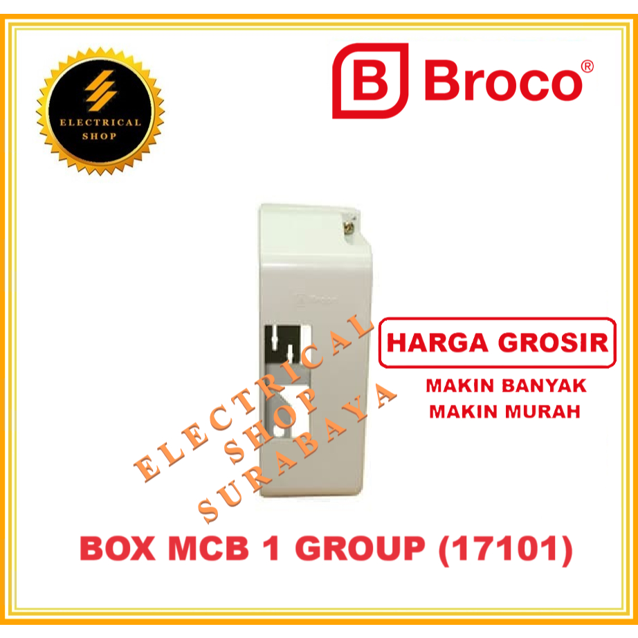 Jual (GROSIR) BROCO OB BOX MCB 1 GROUP HITAM 17101 OUTBOW KOTAK 1 GRUP ...