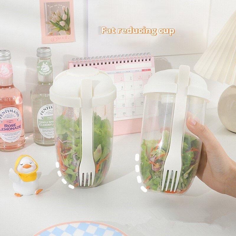 Jual Botol Salad + Garpu dan Tempat Saus Kecil Botol Wadah Makanan ...